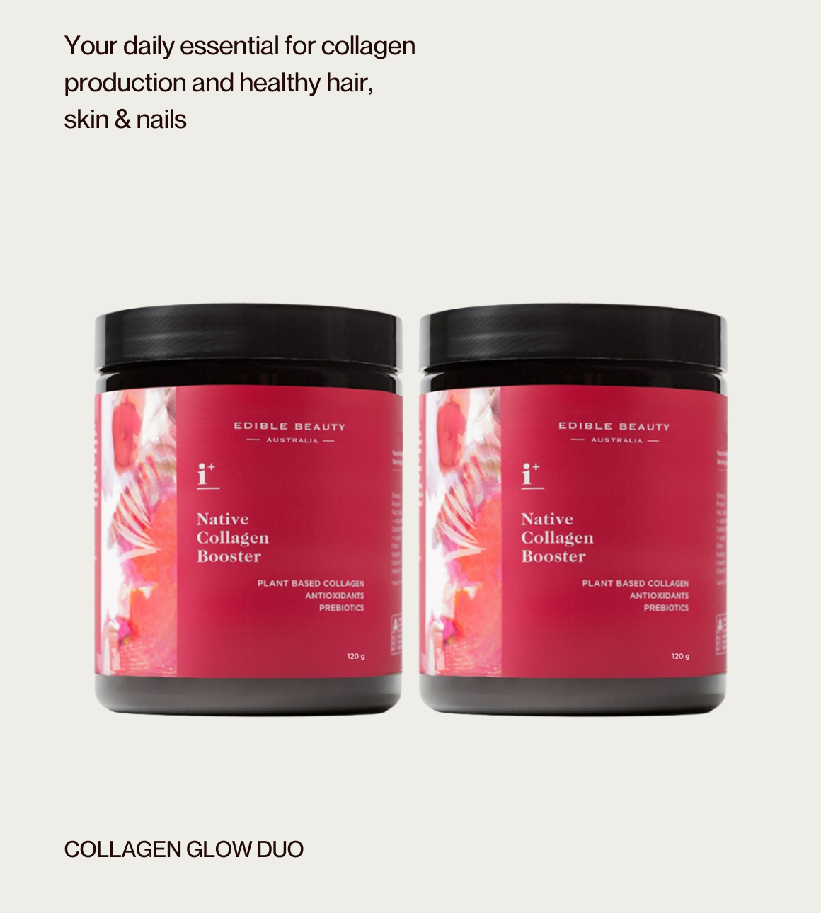 Collagen Glow Duo | Pure & Vegan Collagen Powder – Edible Beauty Australia