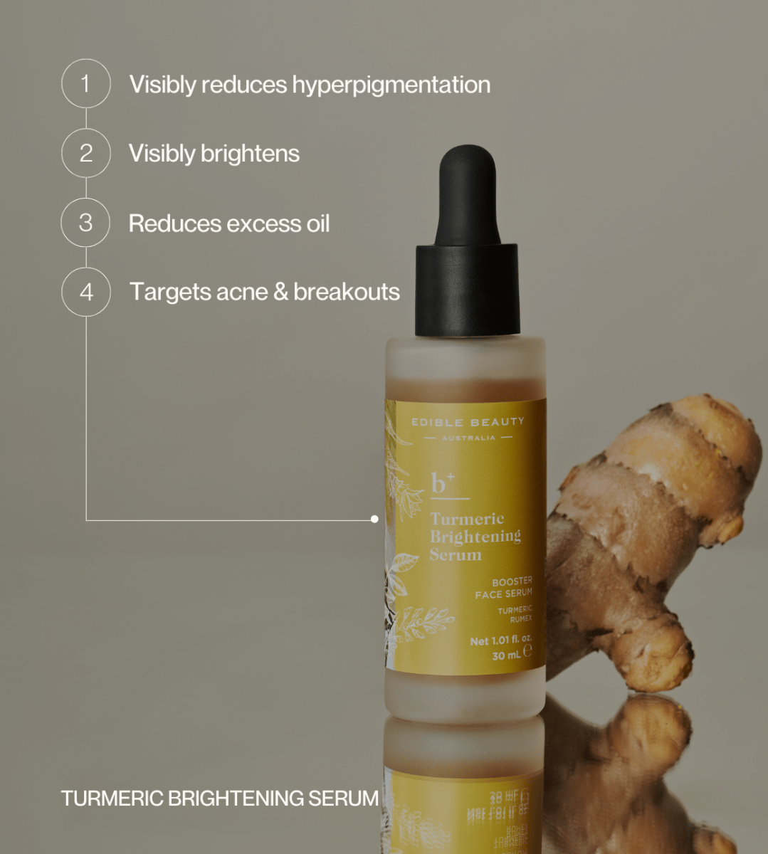 Turmeric Brightening Serum – Clear & Brighten | Edible Beauty Australia